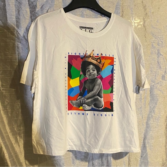 B I G | Tops | Notorious B I G Biggie Smalls Crop Top In Sz Xl Tall ...